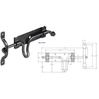 National N236-729 Stall and Gate Latch, Black - Landrum, SC - The Hay Rack